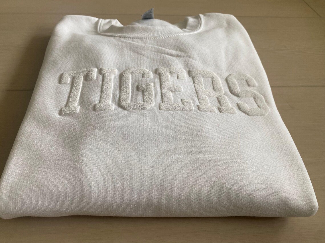 Custom Puff Print Team Name Sweatshirt, Personalized Puff Writing ...