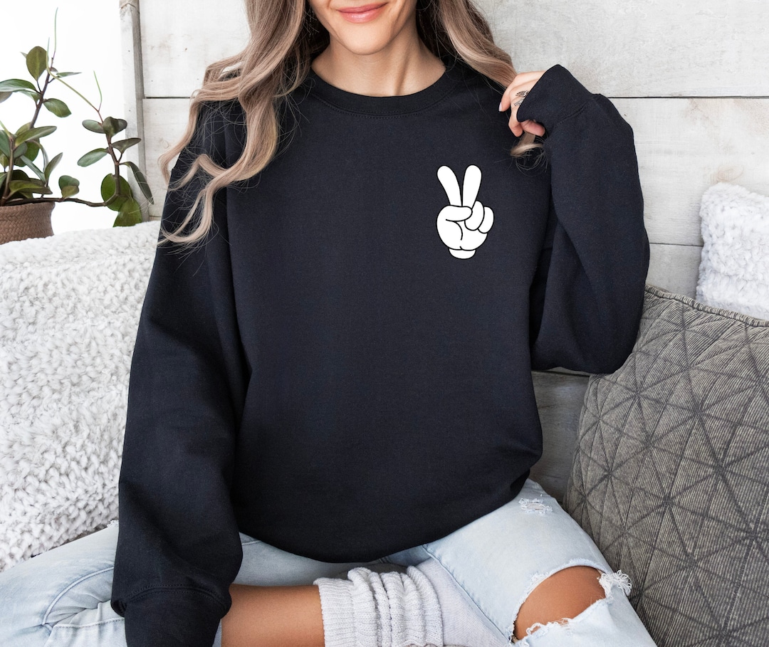 Disney Pocket Size Peace Sign Sweatshirt,disneyworld Shirts,peace ...