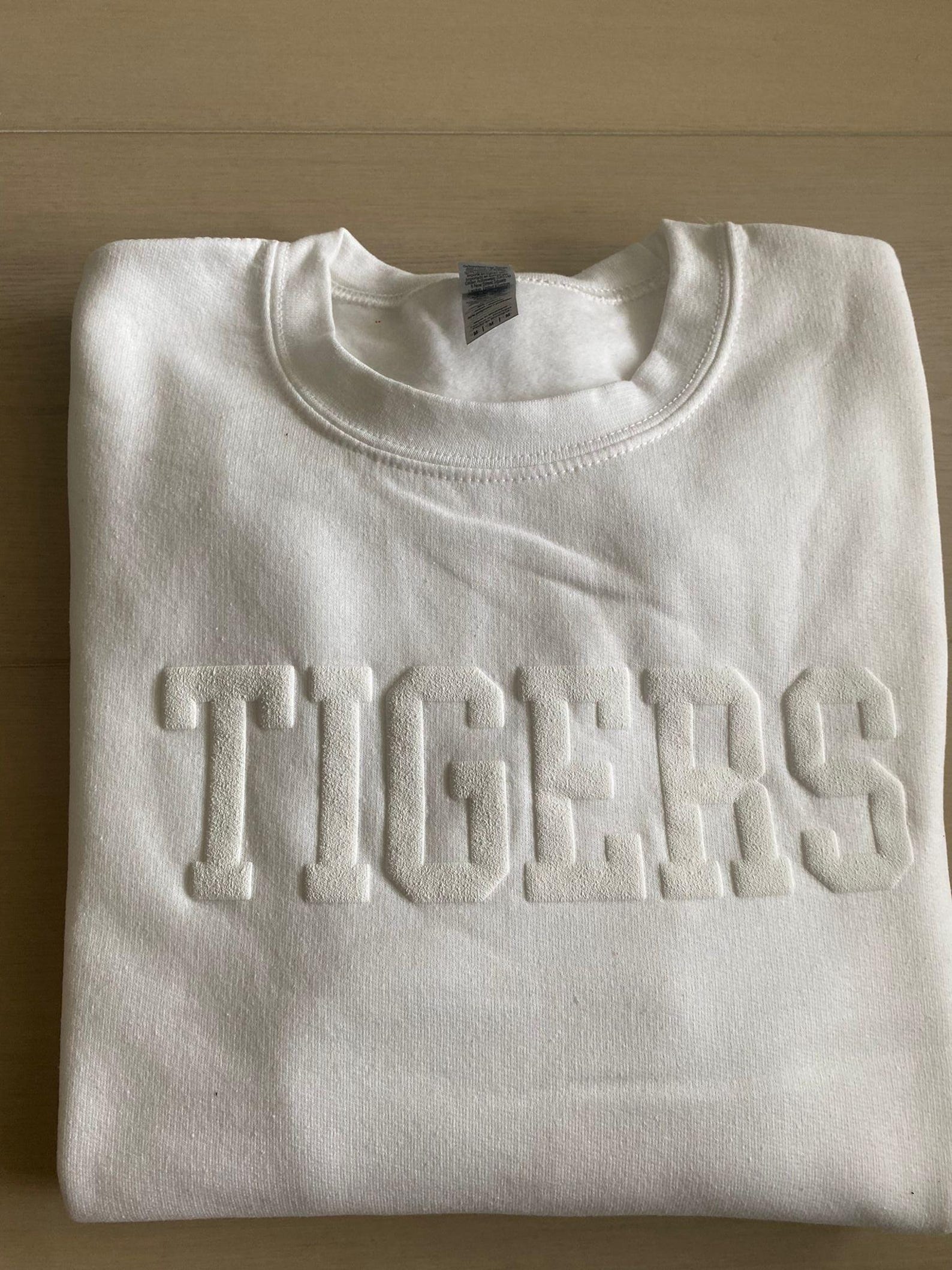 Custom Puff Print Team Name Sweatshirt, Personalized Puff Writing ...
