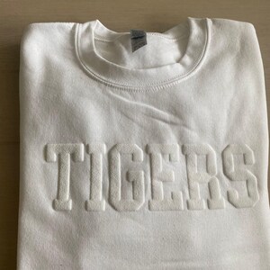 Custom Puff Print Team Name Sweatshirt, Personalized Puff Writing ...