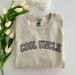 Custom Sweatshirt,puff Print Cool Uncle Sweatshirt,cool Uncles Club Tee ...
