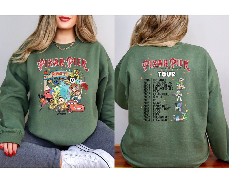 Pixar Pier Disneyland Tour Sweatshirt,pixar Fest 2024 Shirt, Disney ...
