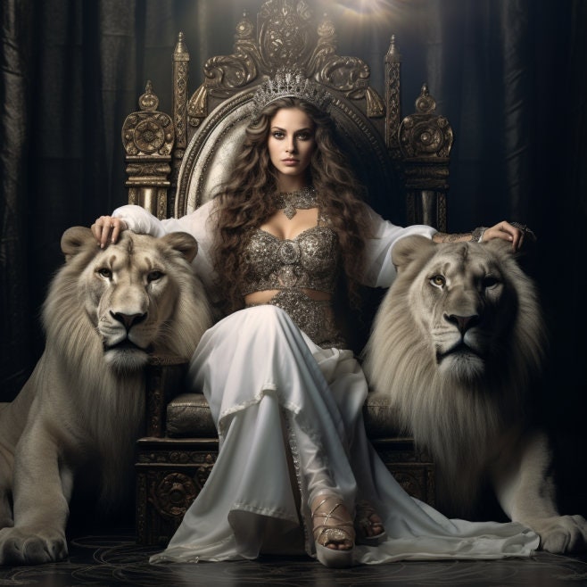 Lion Queen, Digital Art, Wall Decor, Download, Home Decor, Wall Art ...