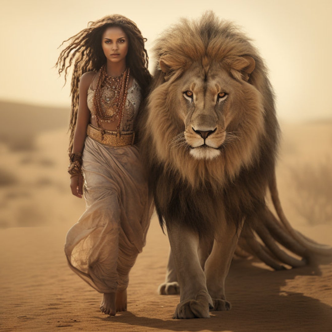 Lion Queen, Digital Art, Wall Decor, Download, Home Decor, Wall Art ...