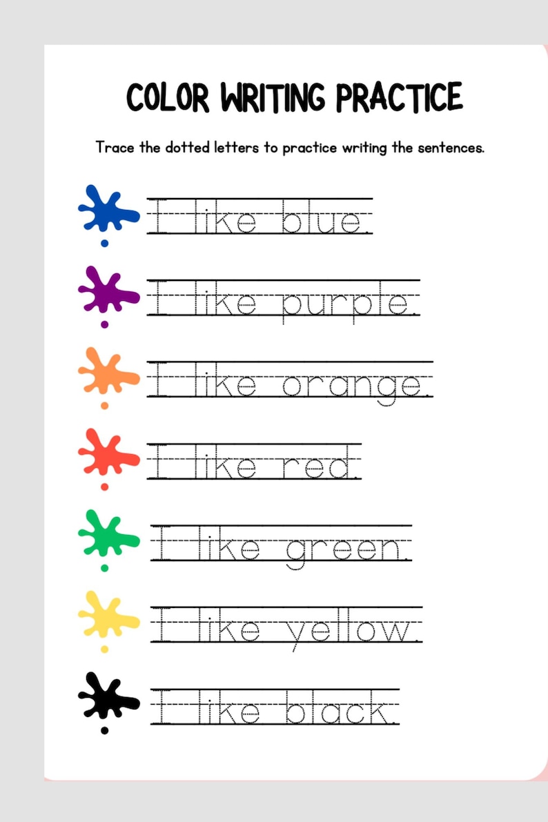 Printable Toddler Worksheets or Toddler Workbook Instant Download ...