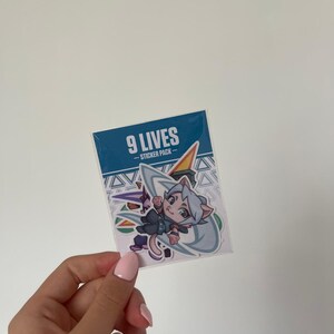 Valorant 9 Lives Spray Sticker Pack Durable Vinyl Stickers Cat Spray ...