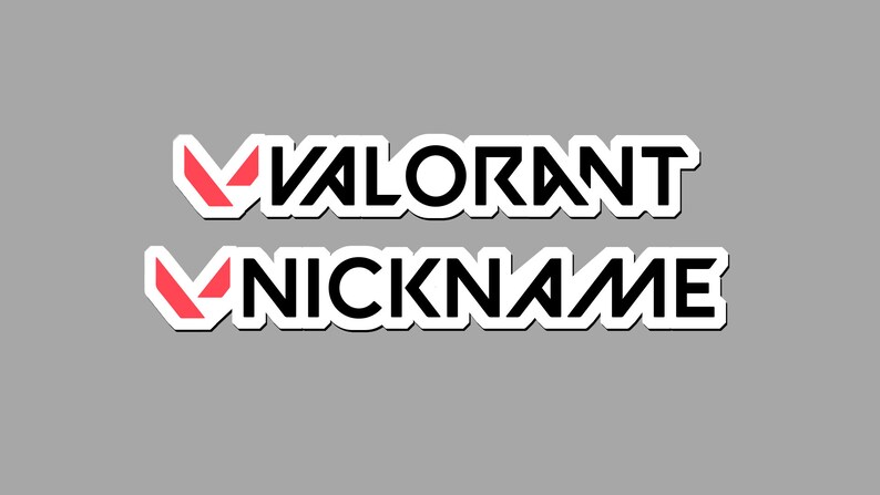 Personalized Valorant Nickname Stickers Custom Gaming Decals Perfect ...