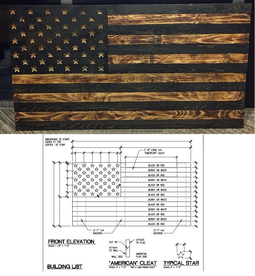 American Flag (wood) - Building Plans - Etsy