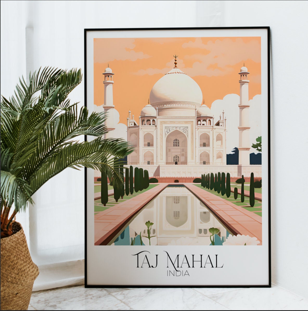 Printable Taj Mahal Art | Taj Mahal Print | Travel Prints | Aesthetic ...