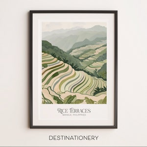 Printable Filipino Art | Banaue Rice Terraces Print | Travel Prints ...