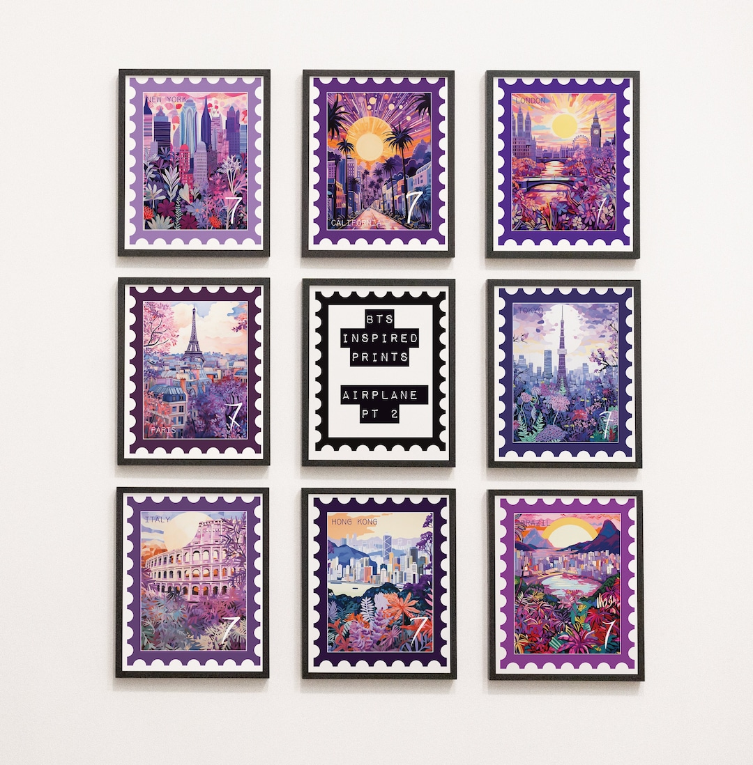 Printable BTS Art Set of BTS Prints K-pop Art City Prints Dorm Room ...
