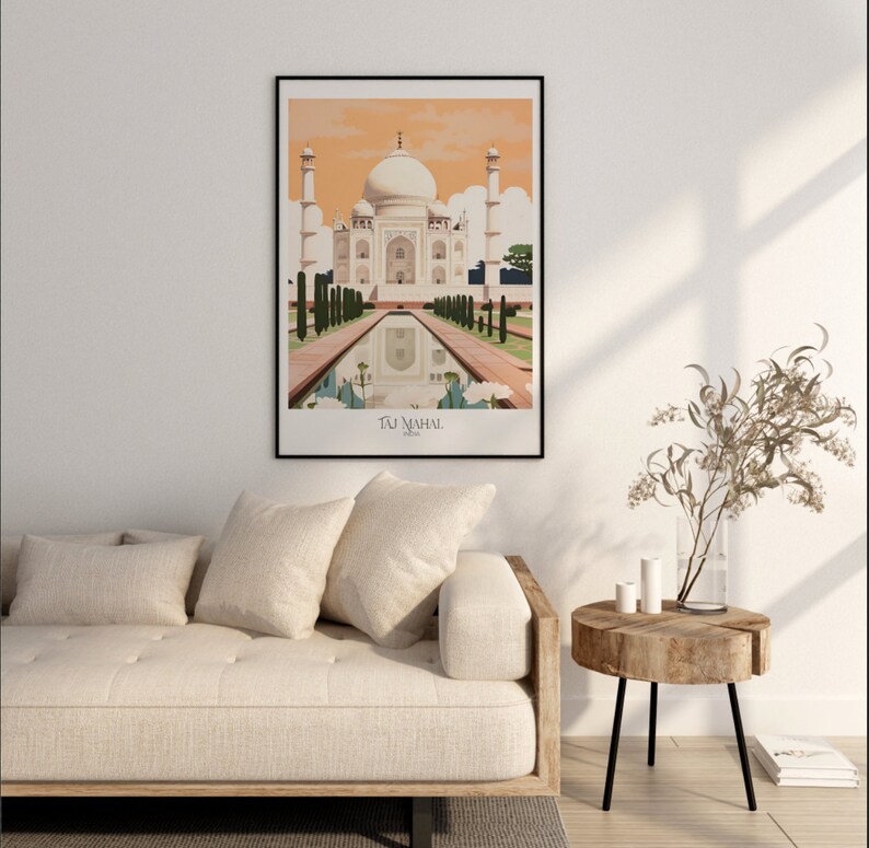 Printable Taj Mahal Art | Taj Mahal Print | Travel Prints | Aesthetic ...