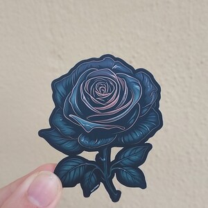 Black Rose Sticker - Etsy