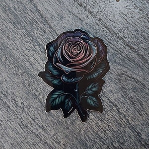 Black Rose Sticker - Etsy