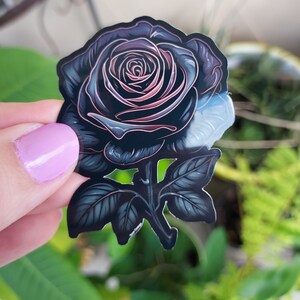 Black Rose Sticker - Etsy