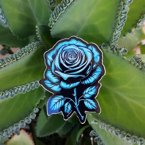 Blue Rose Sticker - Etsy