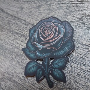 Black Rose Sticker - Etsy