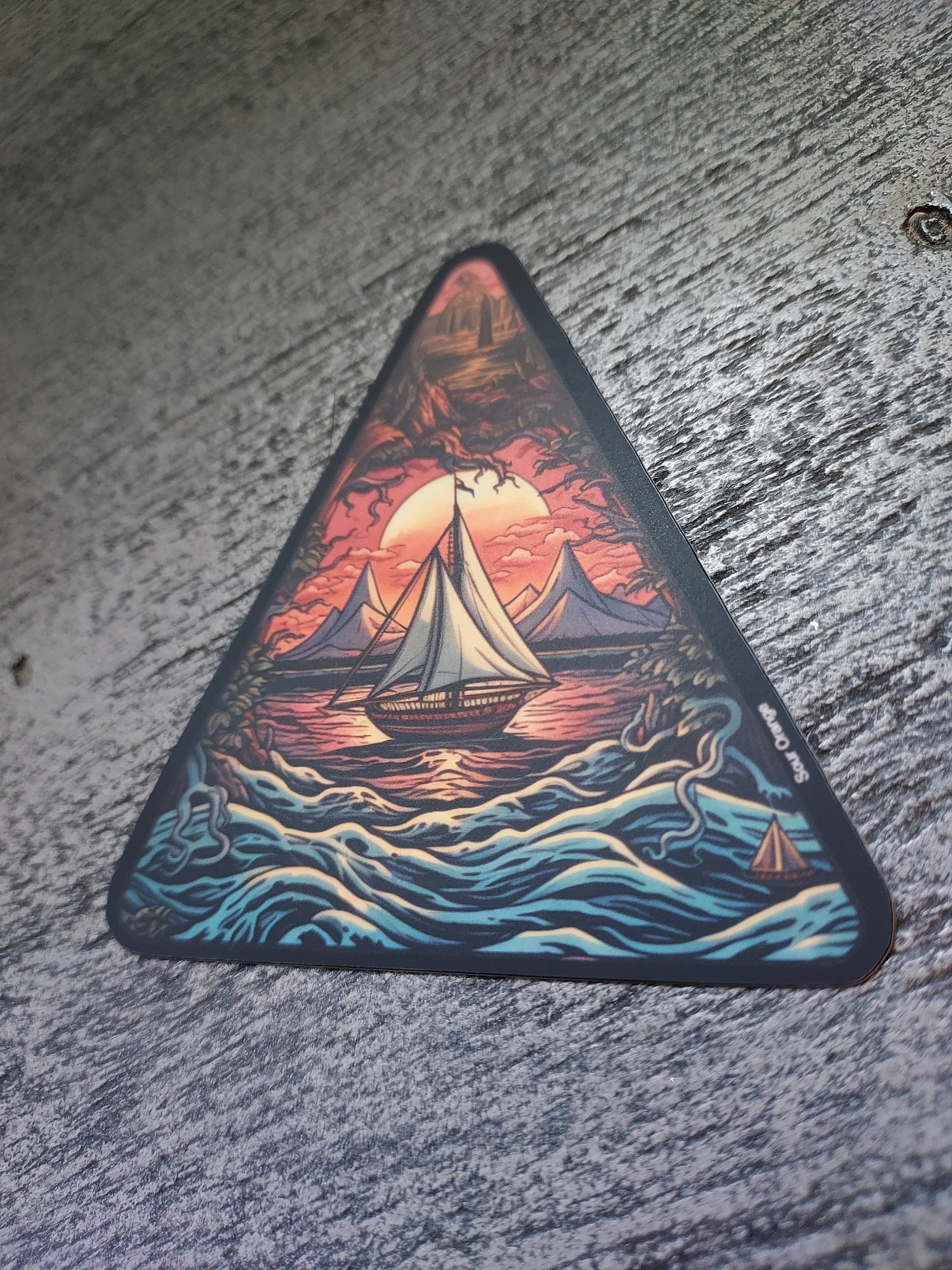 Ship in the Bermuda Triangle Sticker - Etsy