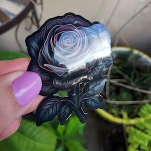 Black Rose Sticker - Etsy