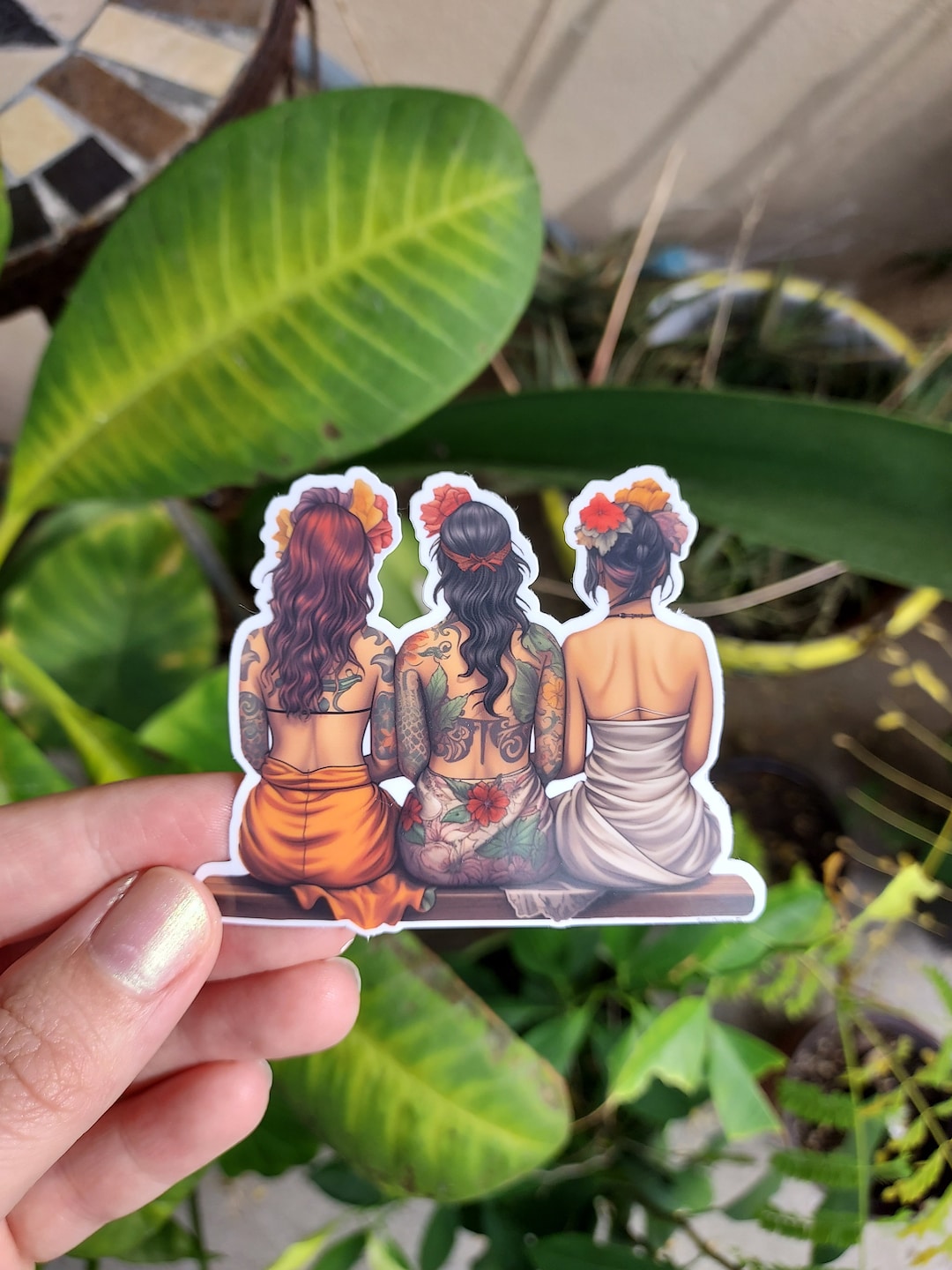 Beach Girls Tattoo Sticker - Etsy