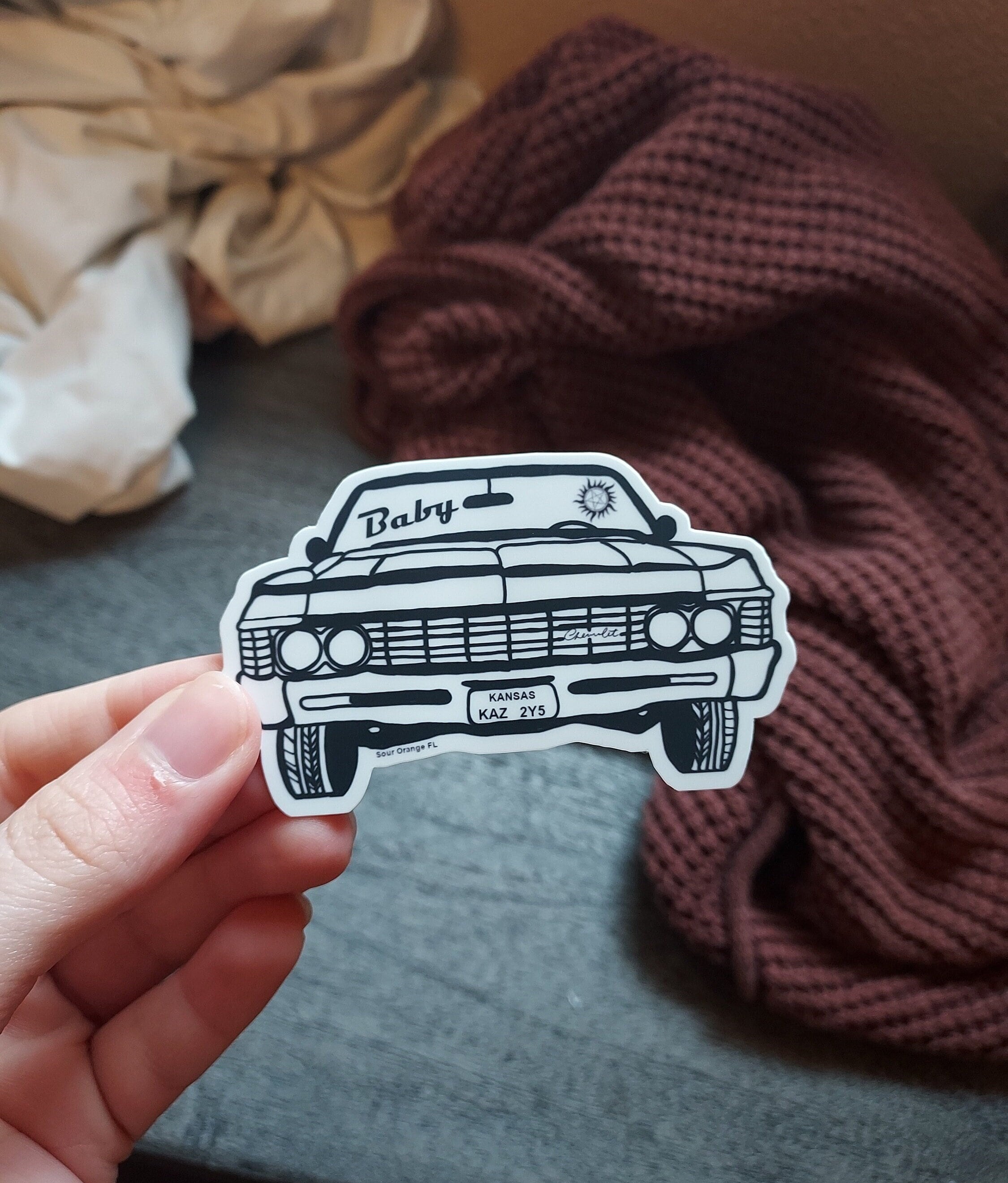 Supernatural Baby Impala Sticker - Etsy