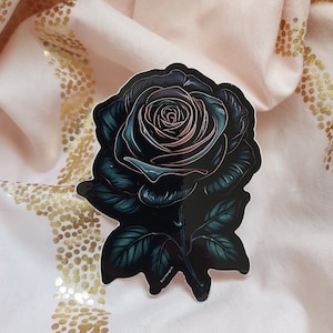 Black Rose Sticker - Etsy