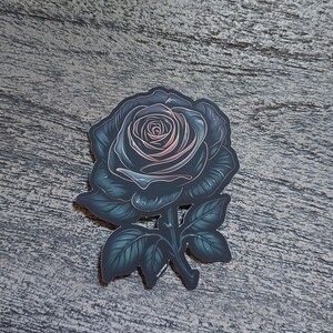 Black Rose Sticker - Etsy
