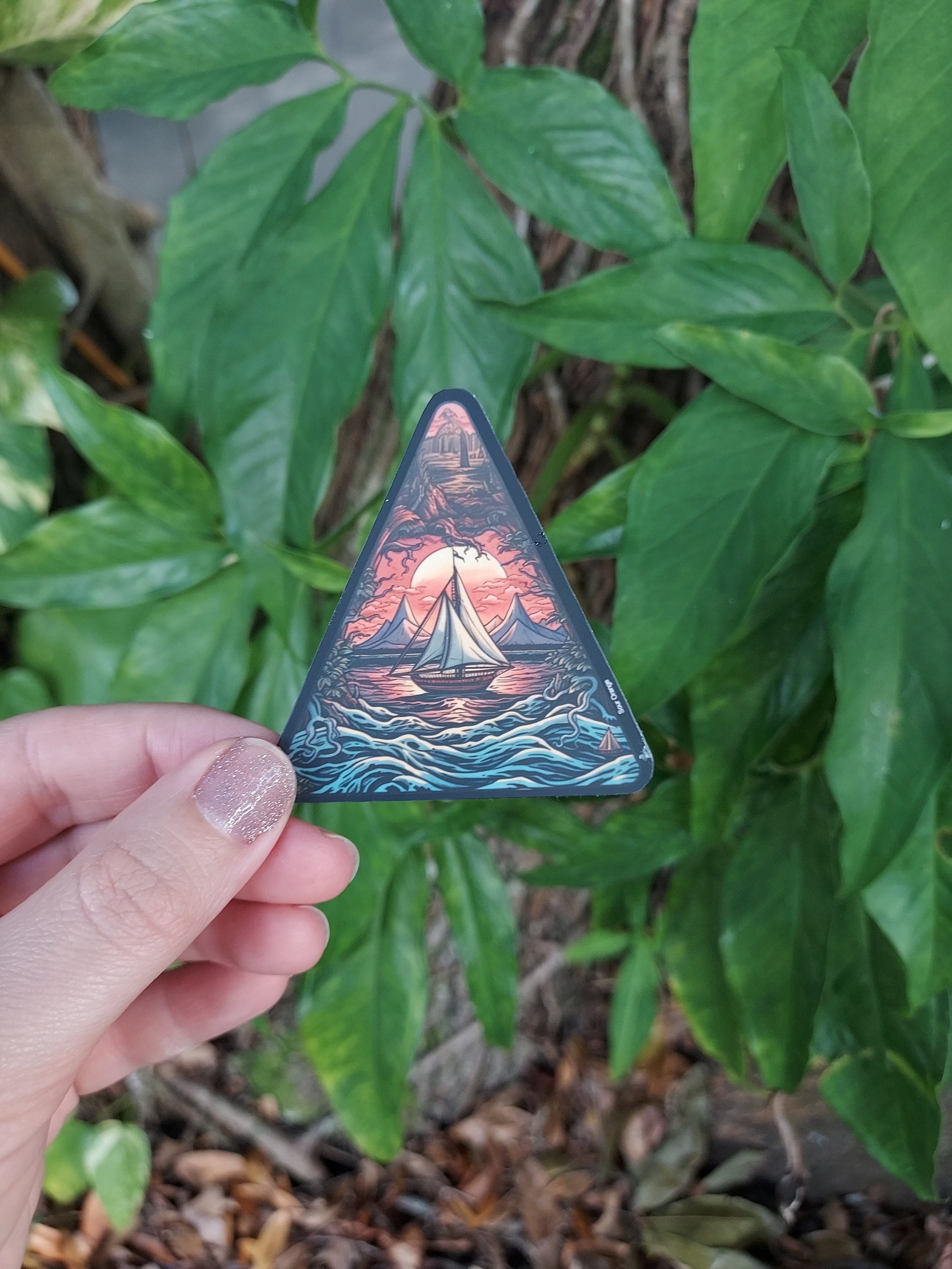 Ship in the Bermuda Triangle Sticker - Etsy