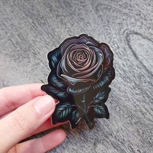 Black Rose Sticker - Etsy