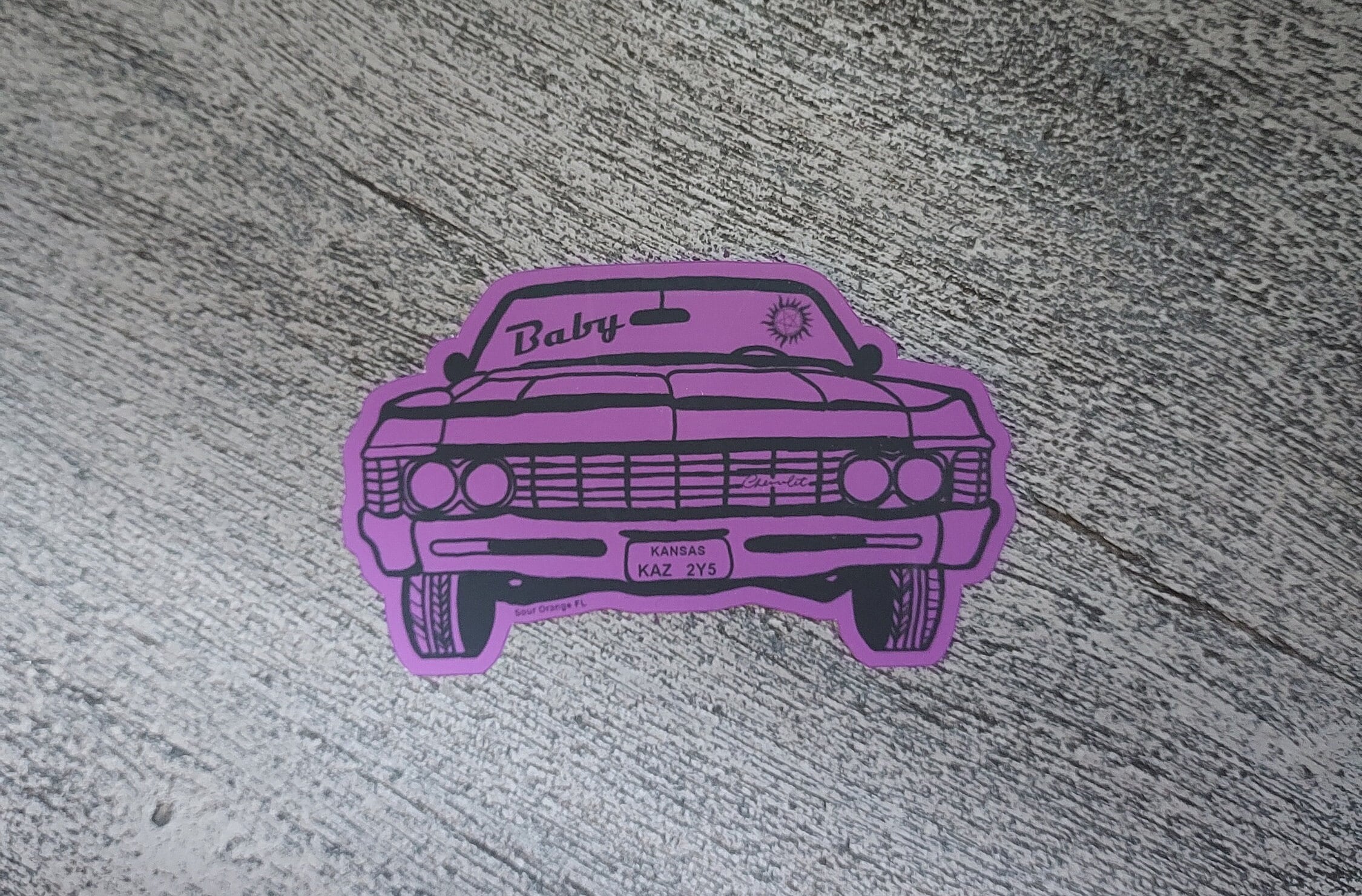 Supernatural Baby Impala Sticker - Etsy