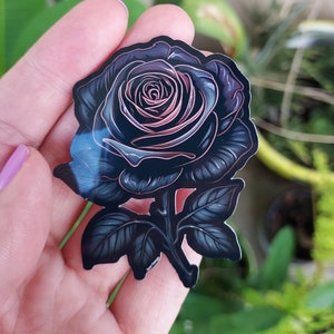 Black Rose Sticker - Etsy