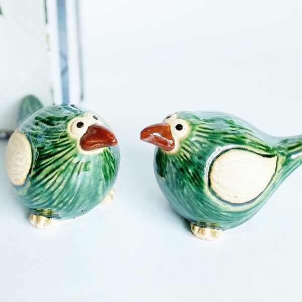 Ceramic Bird Figurines - Etsy