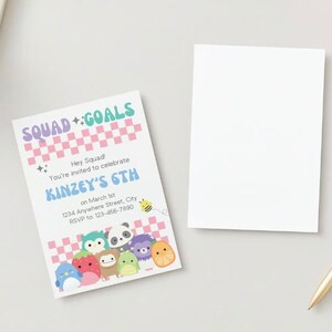 Customizable Squishmallows Birthday Party Invitation, Digital Download ...