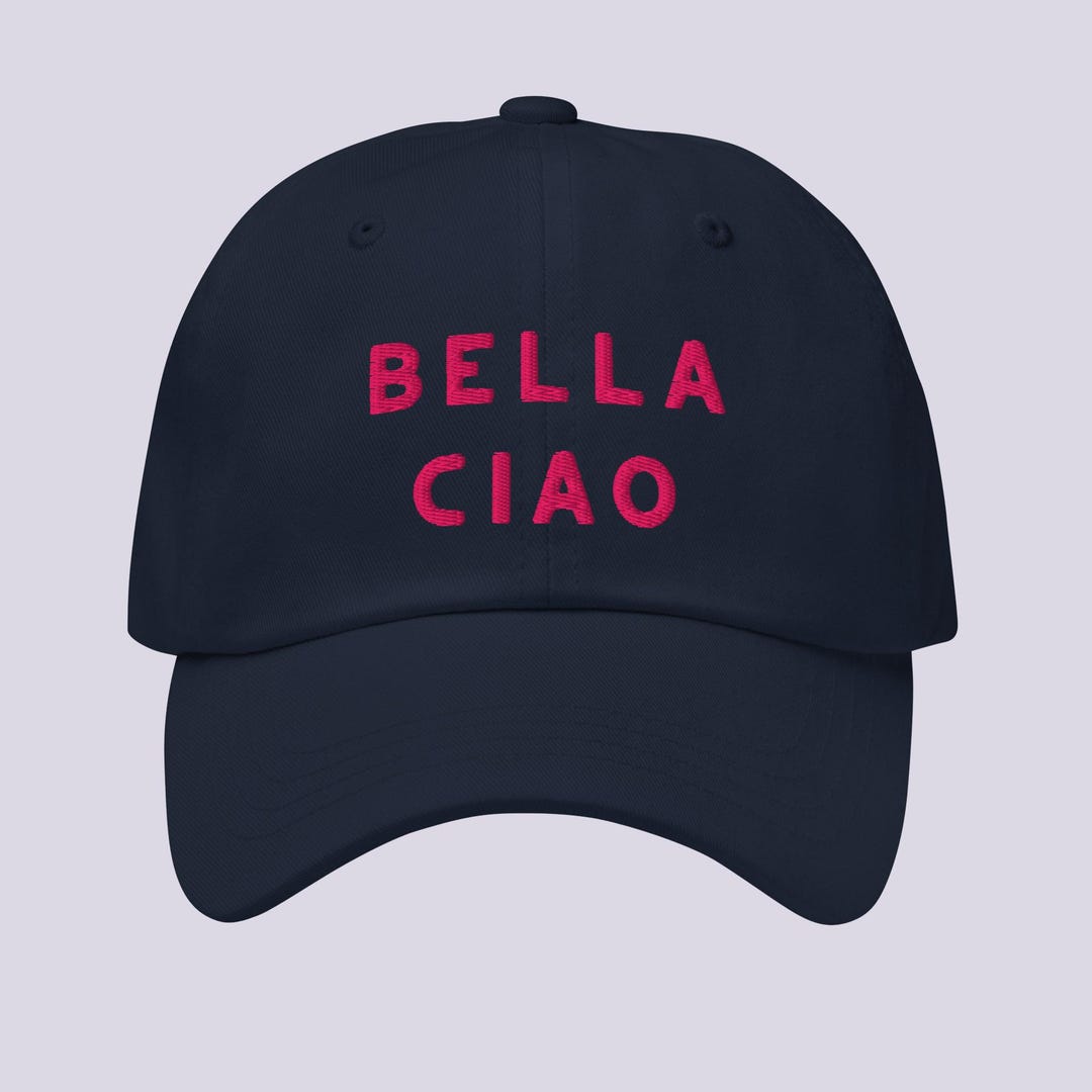 Bella Ciao Anti-fascist Dad Hat, Embroidered Baseball Cap, Resistance ...