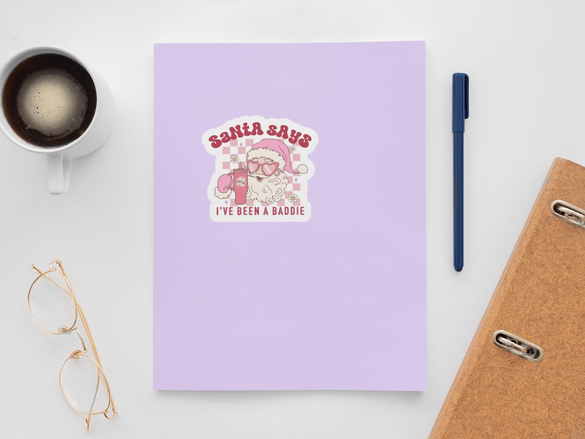 SANTA BADDIE Sticker Christmas Holiday Festive Funny Meme Perfect for ...