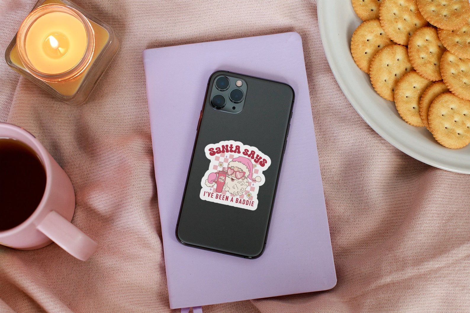 Santa Baddie Sticker, Christmas Holiday Festive Funny Meme, Perfect for ...