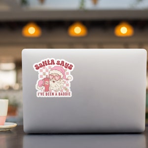 Santa Baddie Sticker, Christmas Holiday Festive Funny Meme, Perfect for ...
