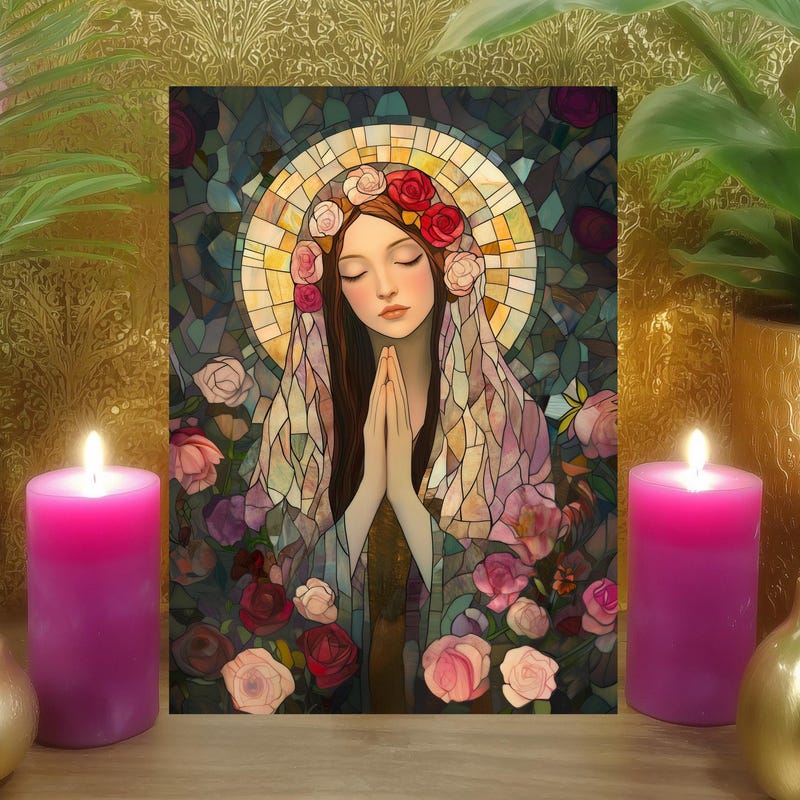 Mary Altar Card - Etsy