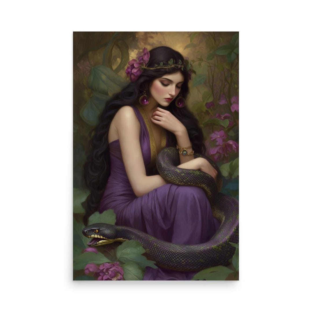 PAPER POSTER | Goddess Lilith the Serpent Queen Awakens | Garden of ...