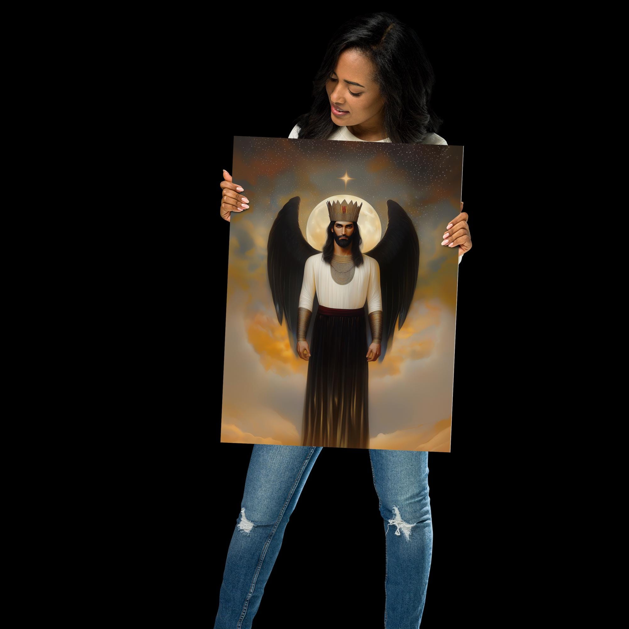 Enlil Anunnaki Sumerian Star God PAPER POSTER PRINT Dark Night Ancient ...