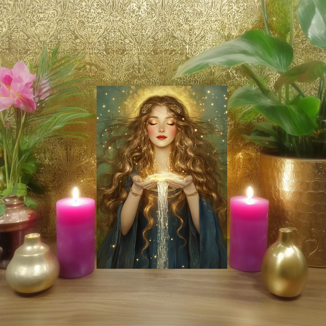 Danu’s Deep Healing Blessing Altar Card: Celtic Earth Mother Goddess ...