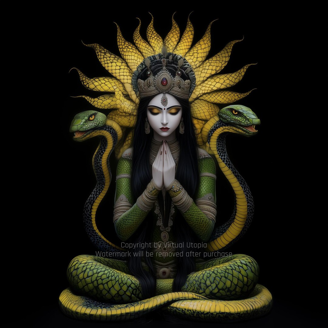 Hindu Snake Goddess Naga Kanya 3 Files Dark Fantasy Queen Portrait ...