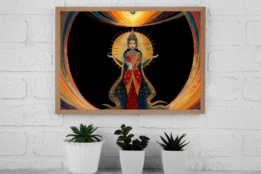 Shakti Goddess of Cosmic Energy and Power 4 Files Portrait Painting ...