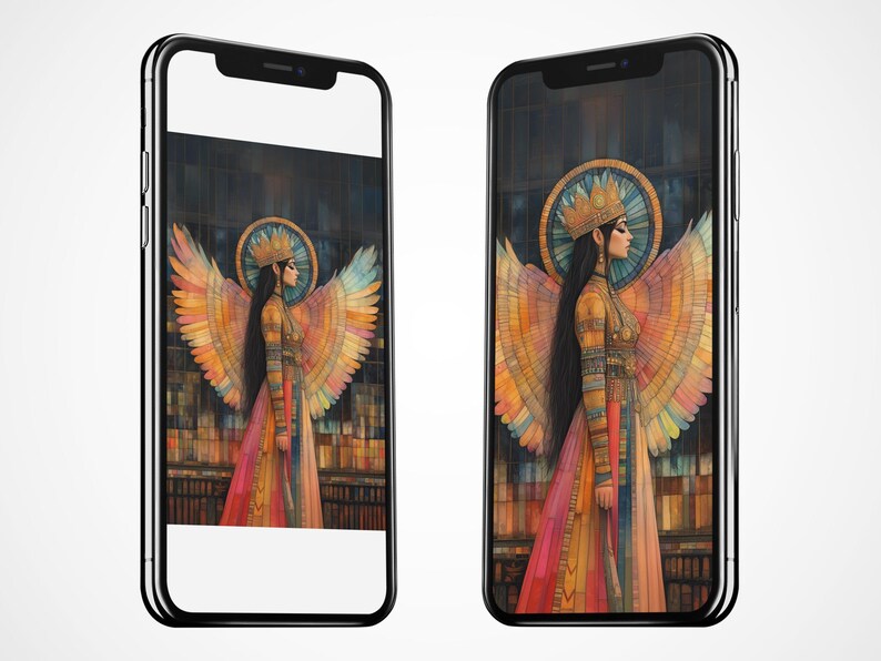 Anunnaki Star Goddess Inanna Abstract Dark Rainbow on Black Background ...