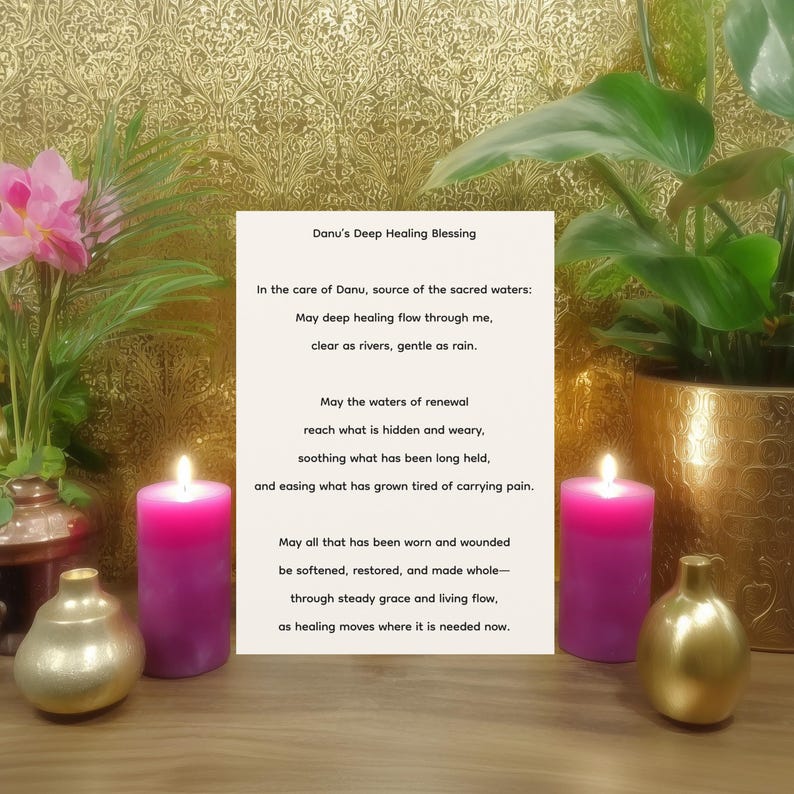 Danu’s Deep Healing Blessing Altar Card: Celtic Earth Mother Goddess ...