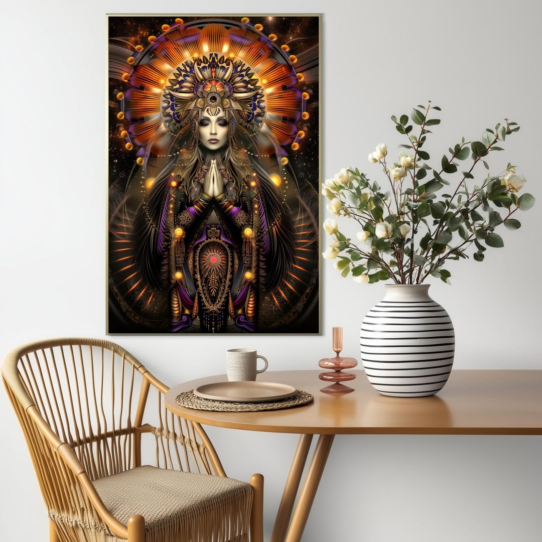 Barbelo Abstract Surreal Print: Divine Feminine Goddess Altar Wall Art ...