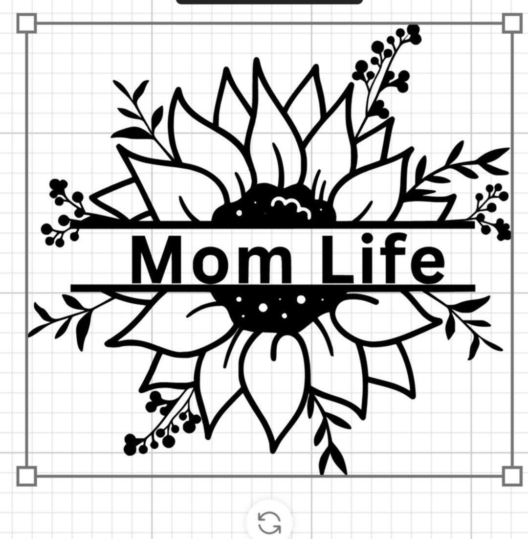 Sunflower Mom Life Vynal Decal - Etsy