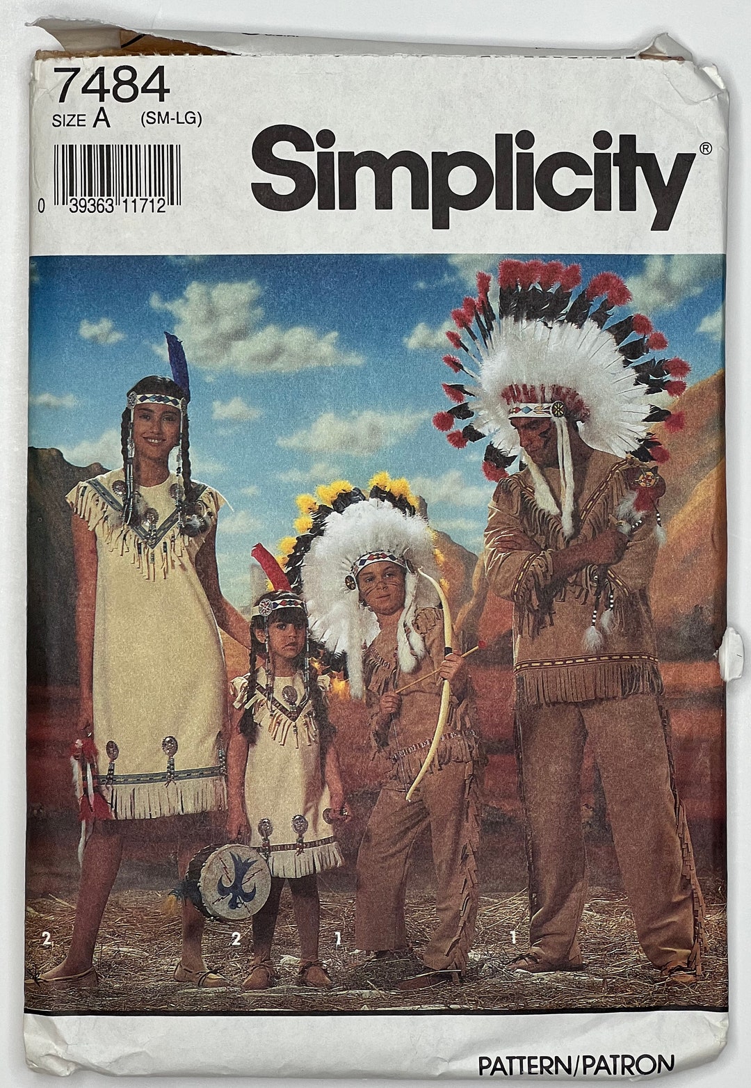 Simplicity 7484 Vintage Costume Pattern - Etsy