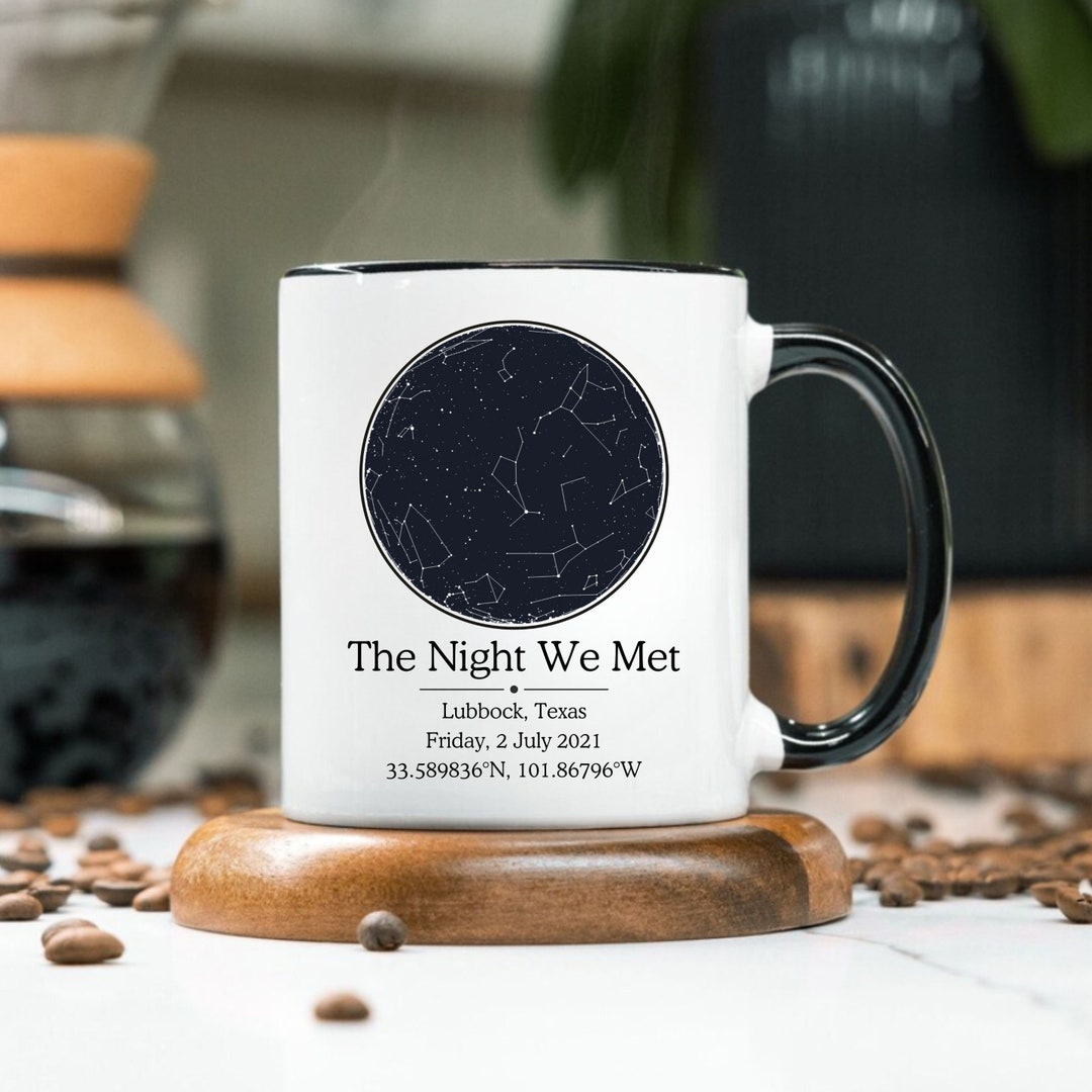 Custom Star Map by Date Mug, Custom Star Map Mug, Anniversary Gift ...