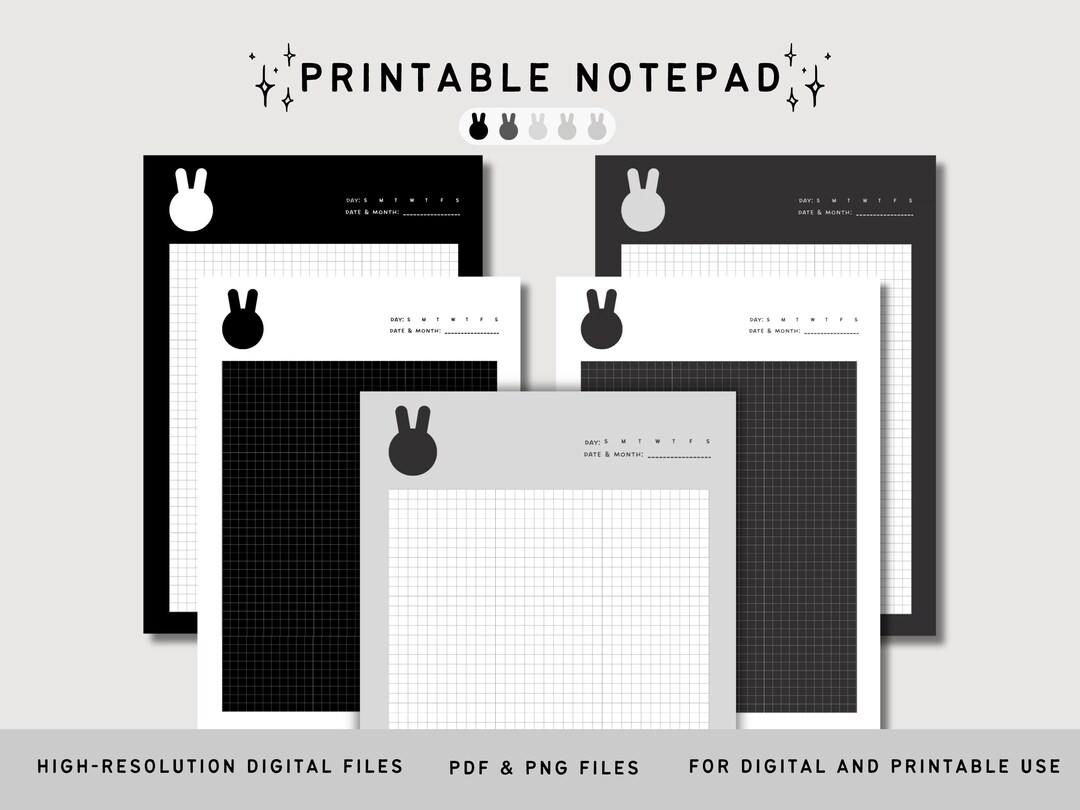 Notes Page Printable Graph Paper Notes Template Writing - Etsy
